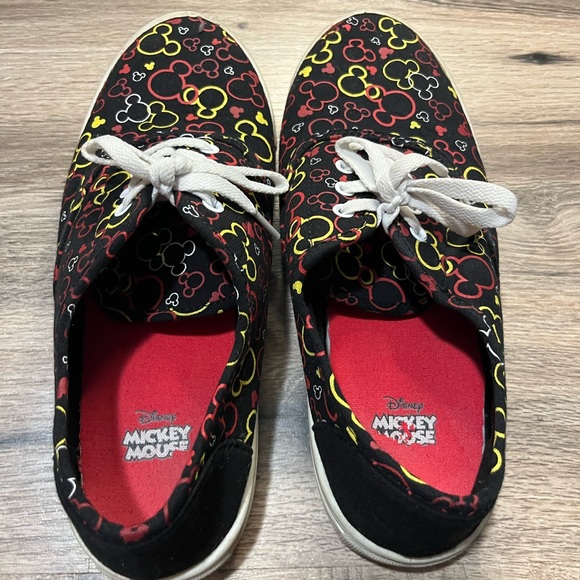 Disney | Shoes | Disney Mickey Mouse Ladies Shoes Black And Red | Poshmark